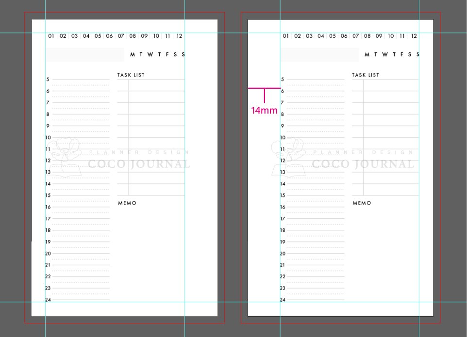 完成度の高いシステム手帳リフィルの秘訣は「余白」にあり！【自作リフィル】｜coco journal｜システム手帳リフィルデザイン