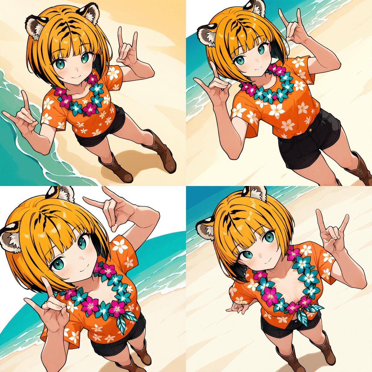 LoraのWeight検証（キャラ、カラー、描写、ポーズ）｜MON RYO