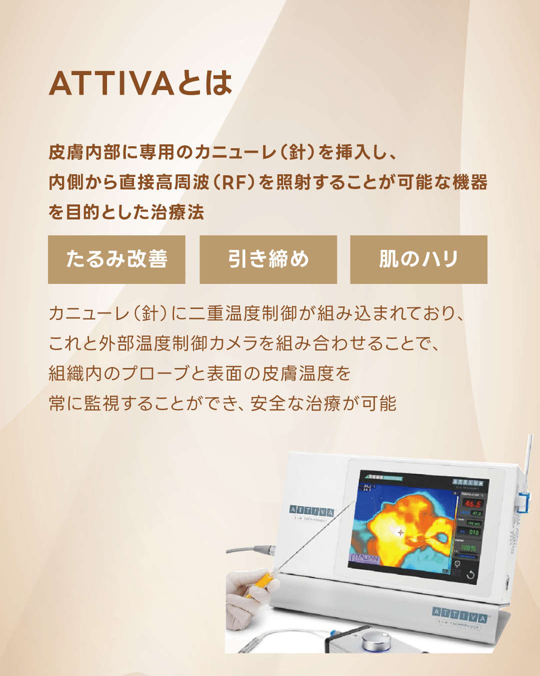 日本初登場RF治療「ATTIVA」モニター募集中です ｜CLINICA BellaForma