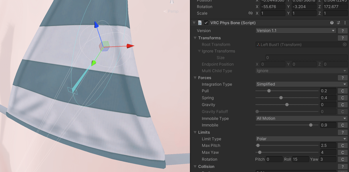 【VRChat】 胸がつるぺたでも PhysBoneを設定する。（ヘルベチカ）｜GesonAnko