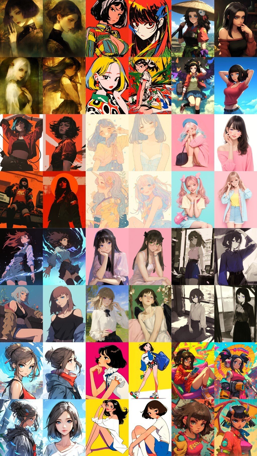 画像生成AI sref 図鑑 ランダム 008｜ぐふとくく