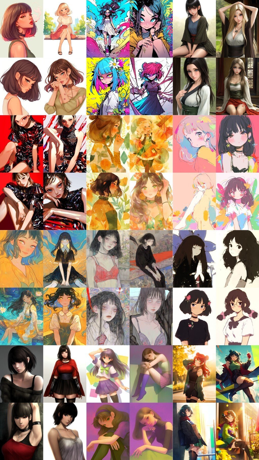 画像生成AI sref 図鑑 ランダム 008｜ぐふとくく