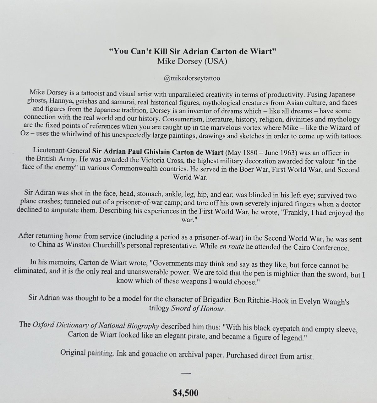 Mike Dorsey -Tattoo Artist- ｜StudioHyacinth