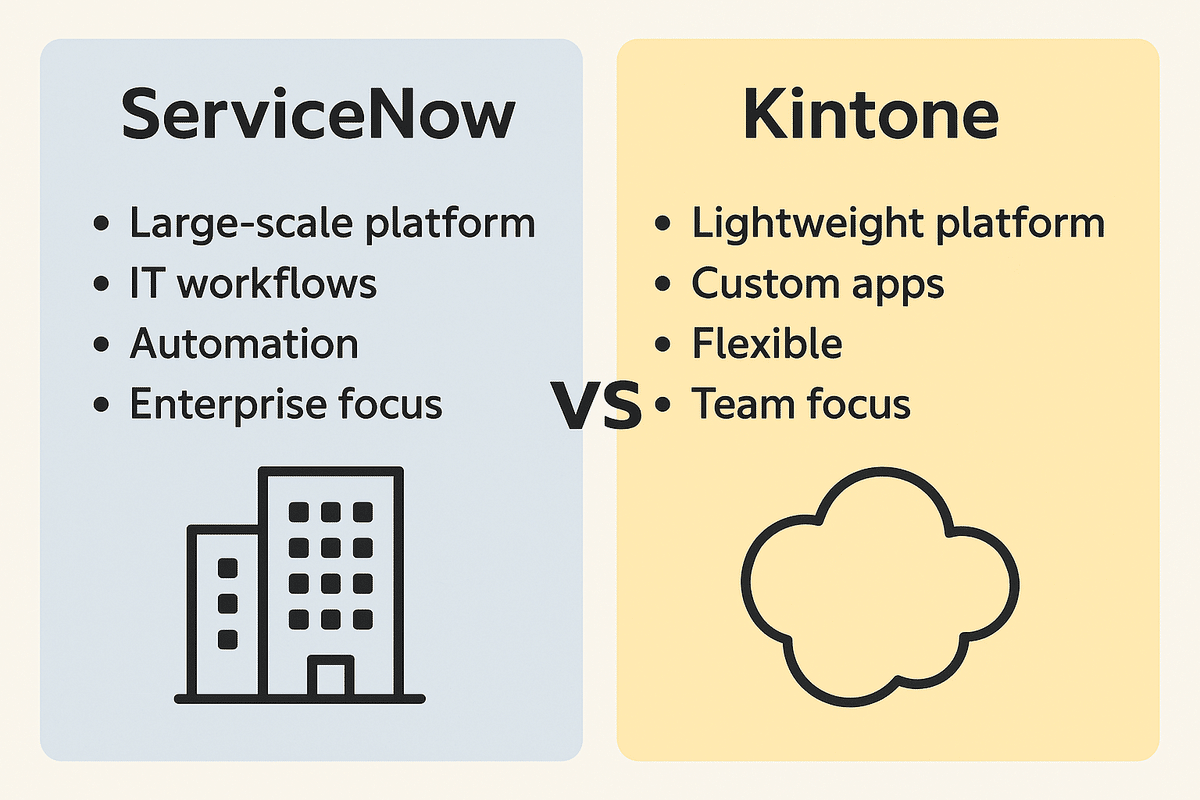 もう迷わない！ServiceNowとKintoneの選び方完全ガイド｜DX推進を成功させる3ステップ｜とし @Now &生成AI