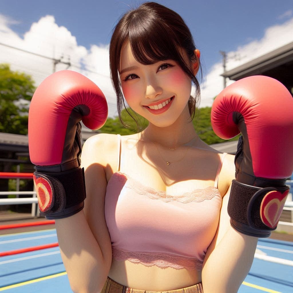Red pink (赤グローブ女子ボクサー)｜Q-MiMi