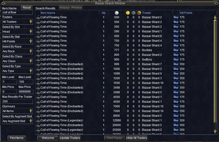 Everquest THJ: バザーを使う｜Marimo