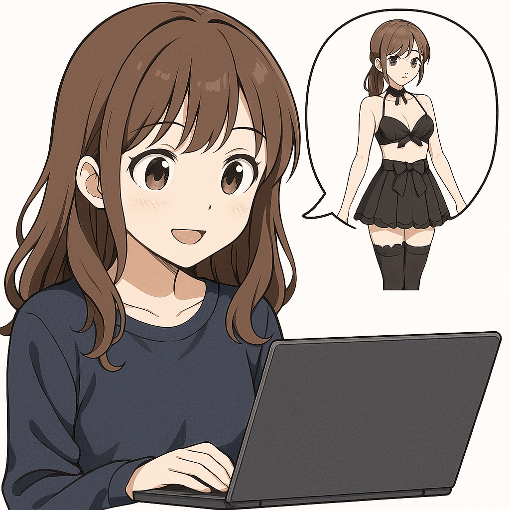 【この子が着てそうな衣装】変態考案の新手法！ヒロインの衣装をAIで勝手に考案してDLsiteアフィリエイトで稼ぐ！｜DLsite_hackman（DLsiteハックマン）＠なるべく毎日投稿【今 ...