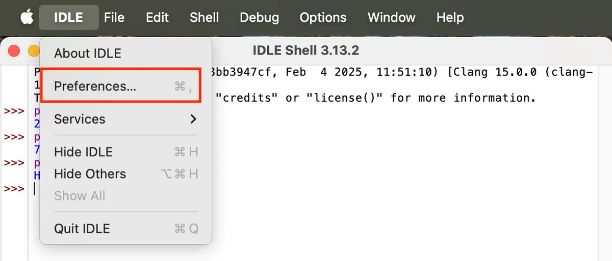 IDLE Shell 文字サイズは変えられる？｜かもみん