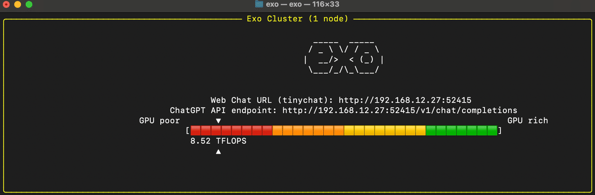 番外編：exoを使って2台の Macを使いローカルLLMを分散推論で動かす｜内田勉
