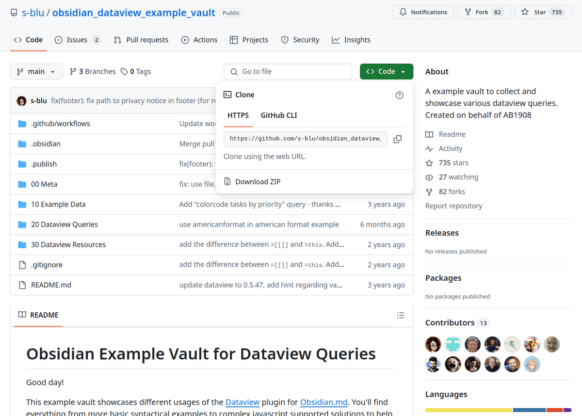 ObsidianのDataviewプラグインのサンプル保管庫の紹介｜hrn