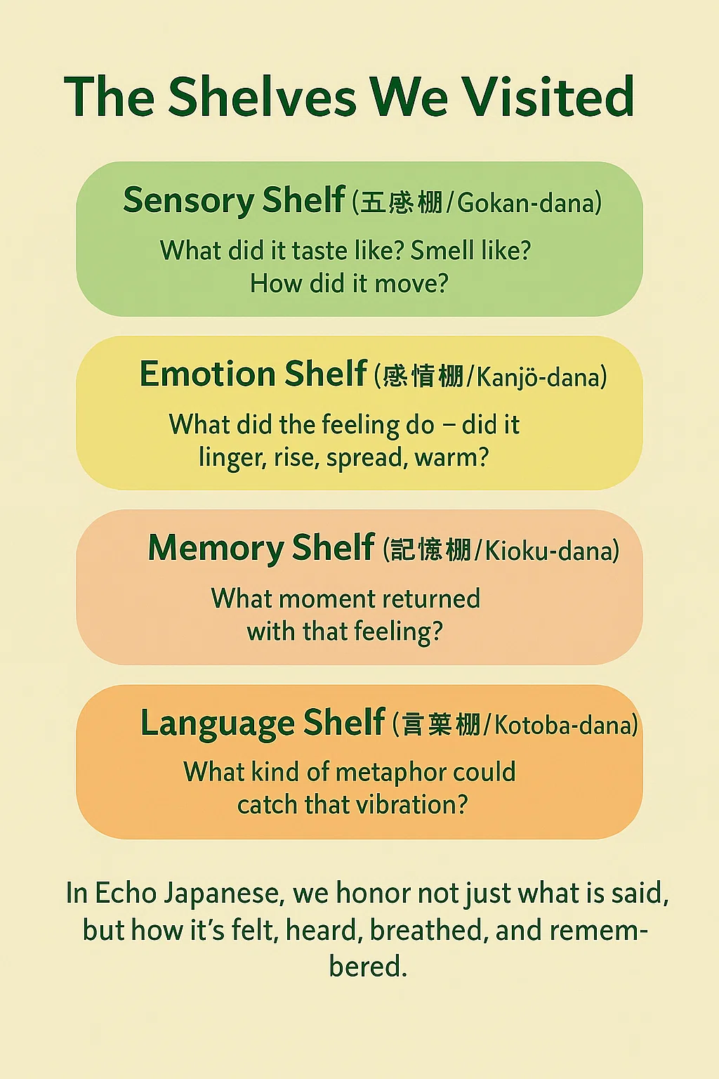 Echo Japanese｜Week1｜Day7 My Shelf, My Field｜三毛CATS GPT