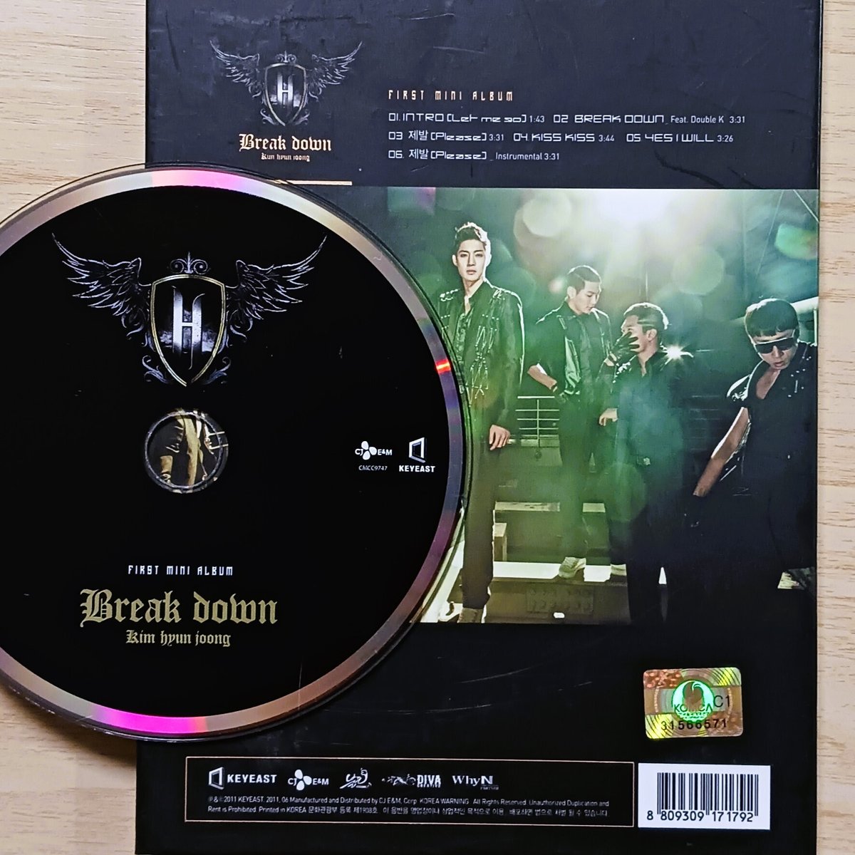 김현중 キム・ヒョンジュン EP "Break Down"｜ラジオネーム エヘン虫（韓国CD房）