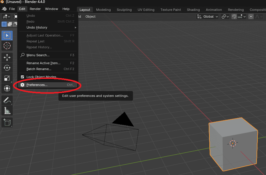 【Blender】Undo(元に戻す)の回数を増やす｜YURINOKI