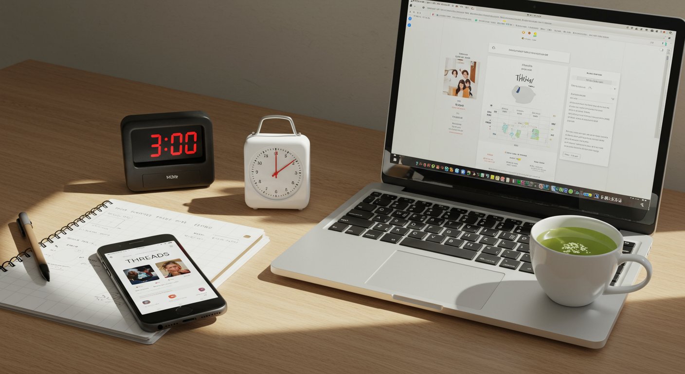 Threads×noteの時間管理術｜1日30分で効率化する7つのコツ｜有料note紹介