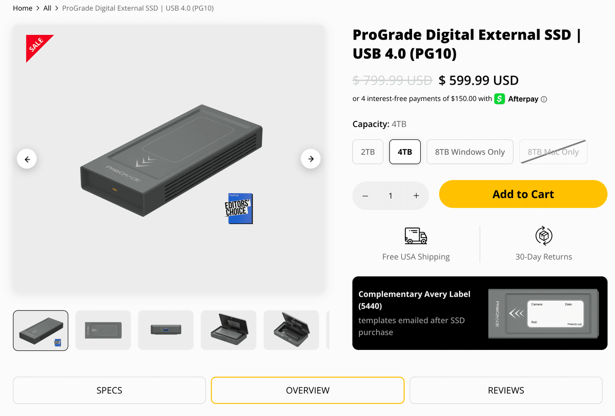 個人的に気になる製品 ProGrade Digital External SSD | USB 4.0 (PG10)｜タカシ