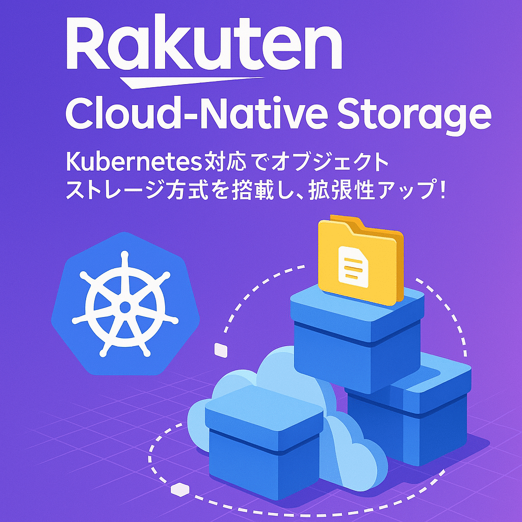 Rakuten Cloud-Native StorageがKubernetes対応オブジェクトストレージ方式を搭載し、拡張性アップ！｜楽天 ...