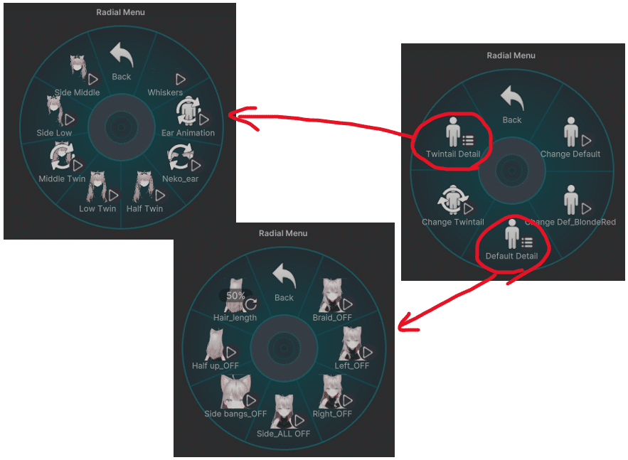 【備忘録】VRChat Expression Menuで髪型を切り替えられるようにする｜たみこ