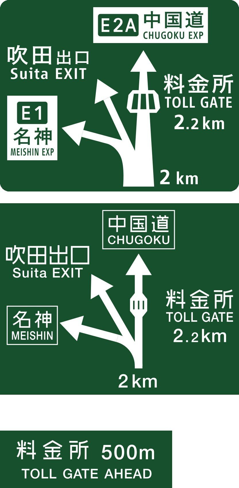 E1 名神高速 35 吹田JCT/IC/TB ~ 吹田exBS + E2A 中国道 1 中国吹田IC｜know where to run / のうえあとらん