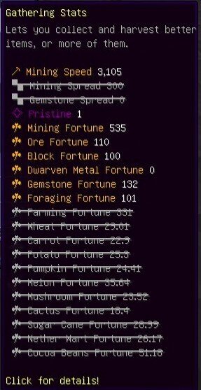 【Hypixel SkyBlock】日本語訳してみよう！ Your equipment and stats 編①｜くまろく