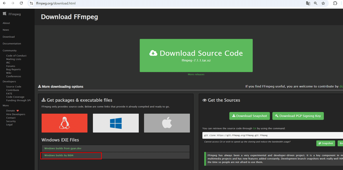 FFmpegをインストールしたときの手順｜ミニバス悩みコーチ