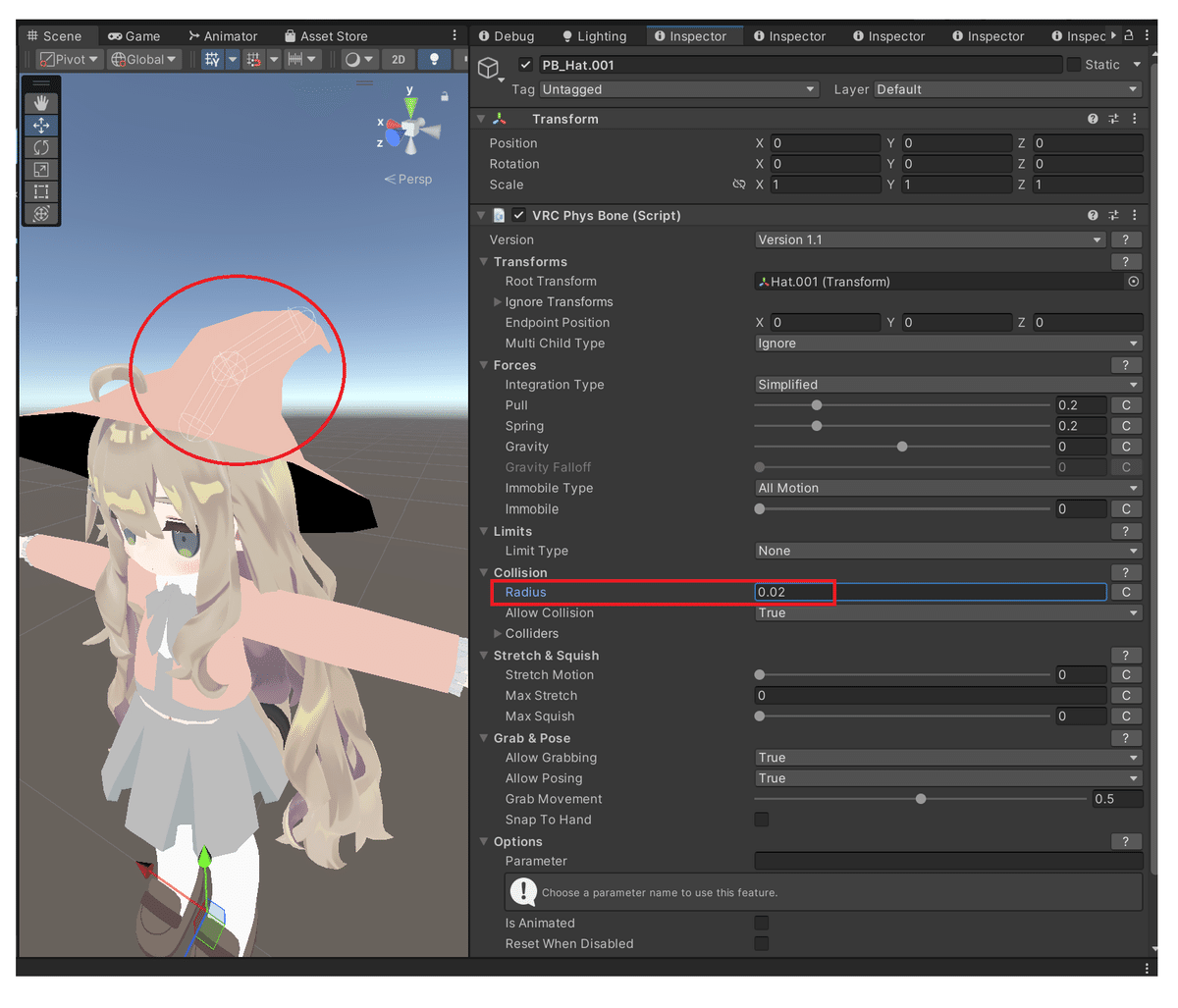 [Unity]手動でPhysBoneを設定する｜わたあめ