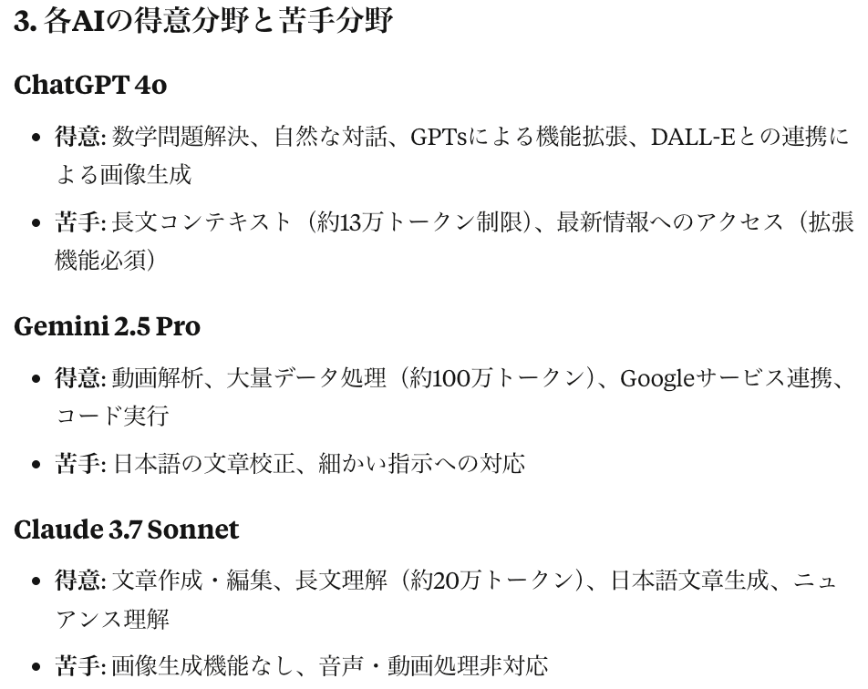 Claude 3.7 vs Chat GPT vs Gemini：資料作成能力を比較してみた｜ぽん@継続力だけで法人化｜note100日更新挑戦中