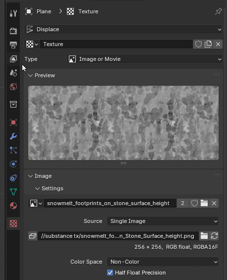 Blender:簡易版 Substanceマテリアルのハイトマップでメッシュ変形する ｜Harayoki