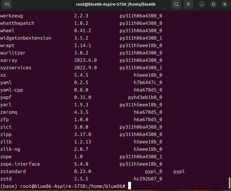 conda comamnd｜blue06_2022