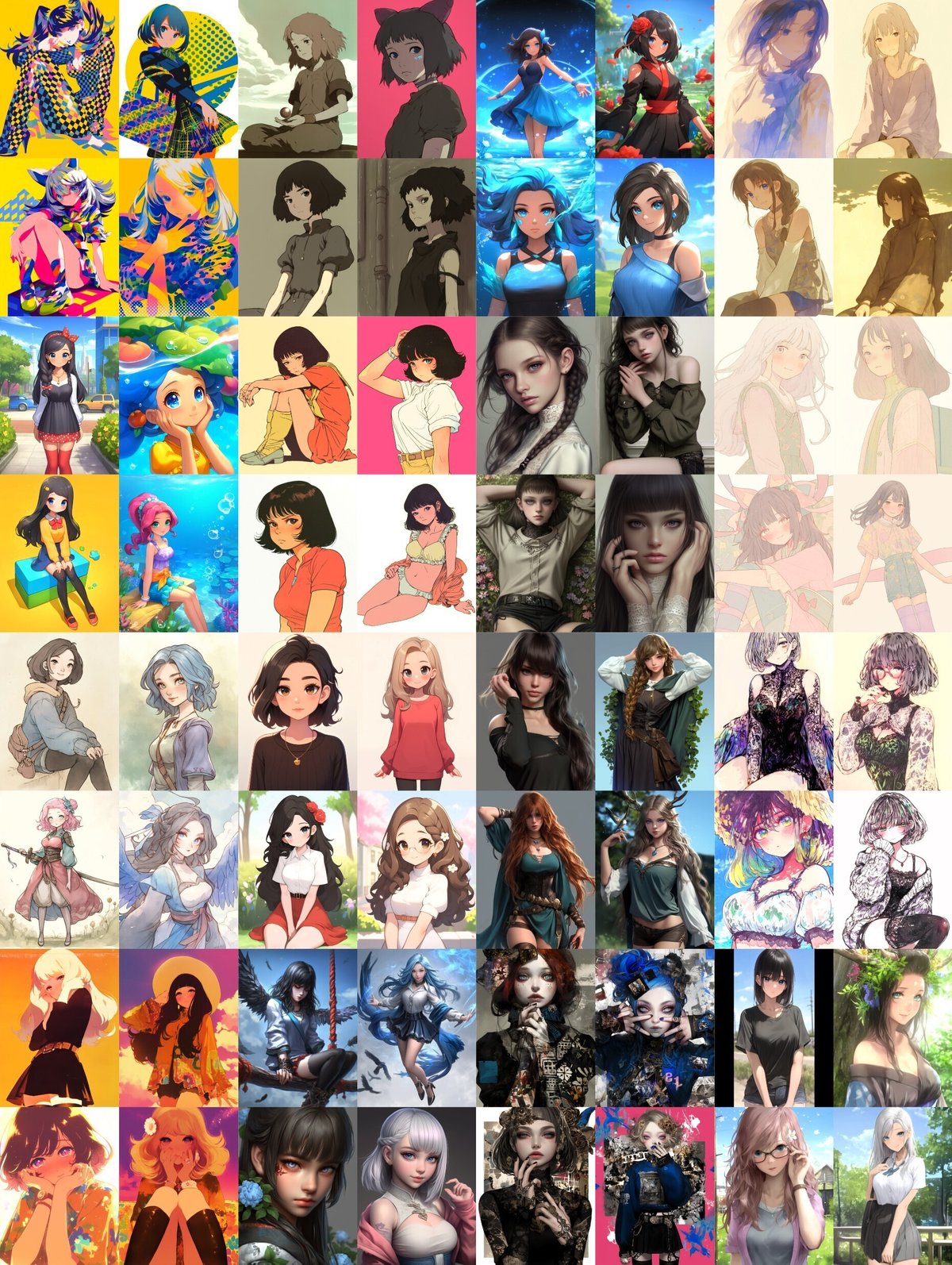 画像生成AI sref 図鑑 日付 034 2025年04/21～04/30【無料有】｜ぐふとくく