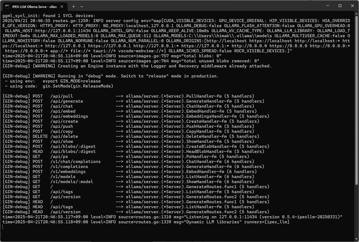Intel GPUを使用してOllamaでLLMを動かす｜鐵火卷