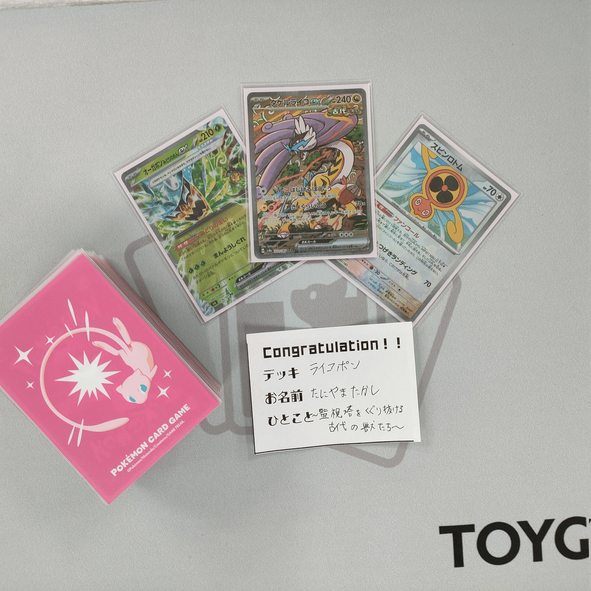 2025/4/21 19:30の部 ジムバトル開催結果｜TOYGER TCG