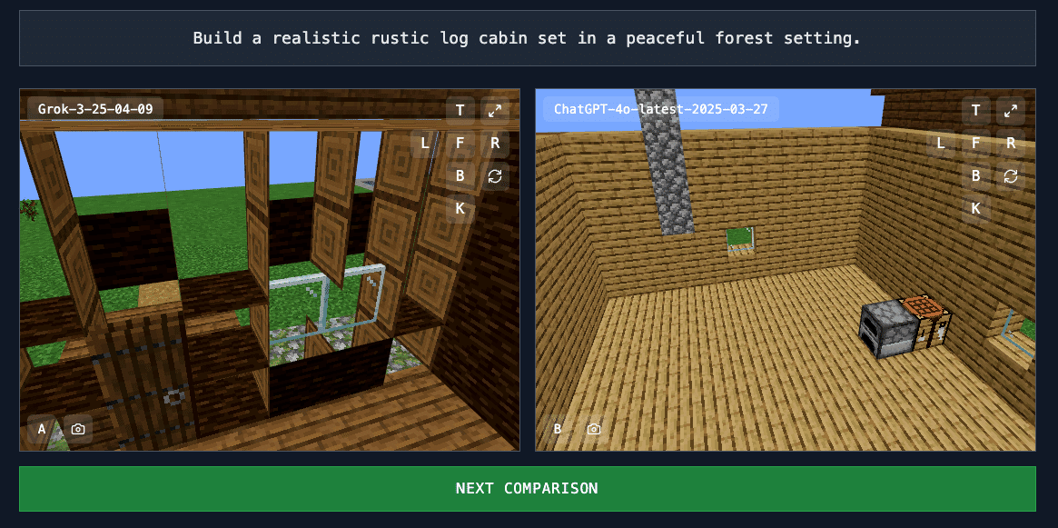 建築バトルでわかるAIの知能差。“マインクラフト検定”MC-BENCHが面白すぎる｜にしけい🧙アラフォー世代こそAI活用を！