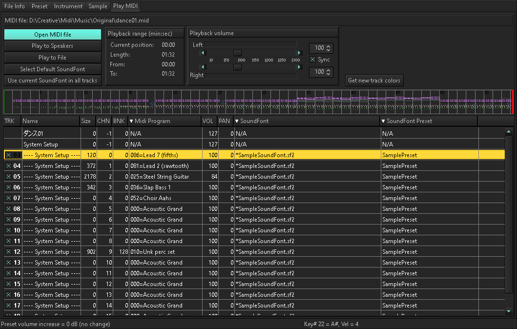 『Viena SoundFont Editor』: バージョン1.210 | 画面の見方｜ロクフ