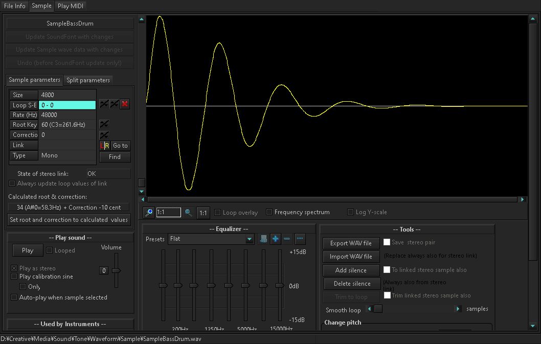 サウンドフォントの作り方 : リズム編 | Viena SoundFont Editor (1.210)｜ロクフ
