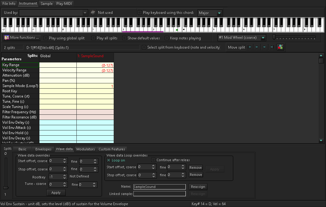 サウンドフォントの作り方 : メロディ編 | Viena SoundFont Editor (1.210)｜ロクフ