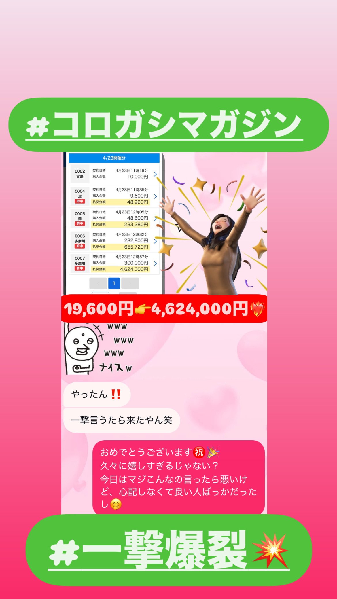 4/23💖本日の的中報告🎯｜競艇予想士🚨chichan