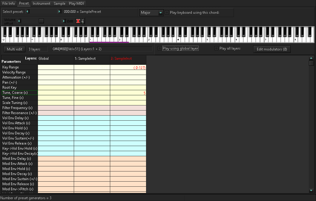 サウンドフォントの作り方 : メロディ編 | Viena SoundFont Editor (1.210)｜ロクフ