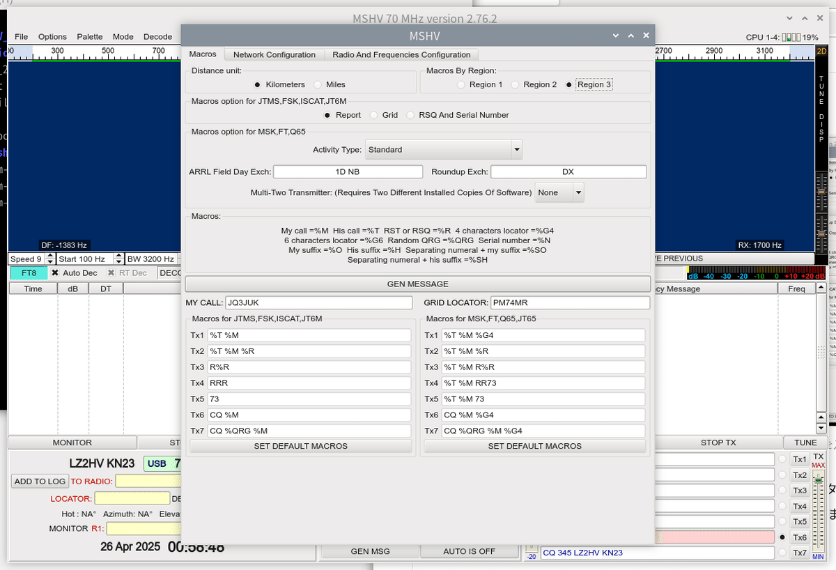 MSHVでFT8運用するために最低限必要な設定｜JQ3JUK アマチュア無線局