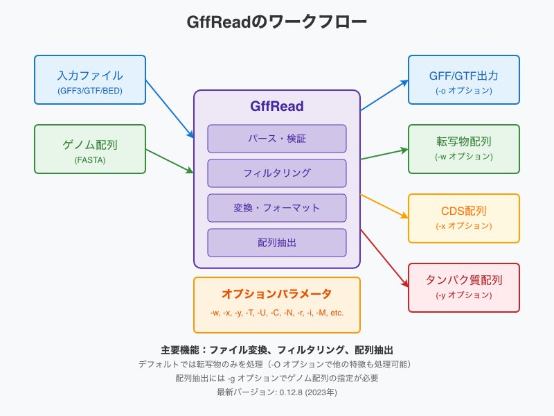 GffRead：バイオインフォマティクスにおけるGFF/GTFファイル変換・操作の必須ツール｜Ozk
