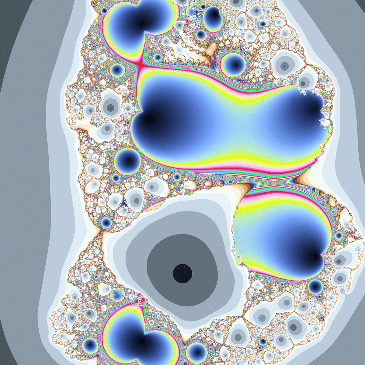今週のフラクタル82 ((-c^4+c^3-3c^2+7c-4)/(z^3+3z-4)+c)｜108Hassium