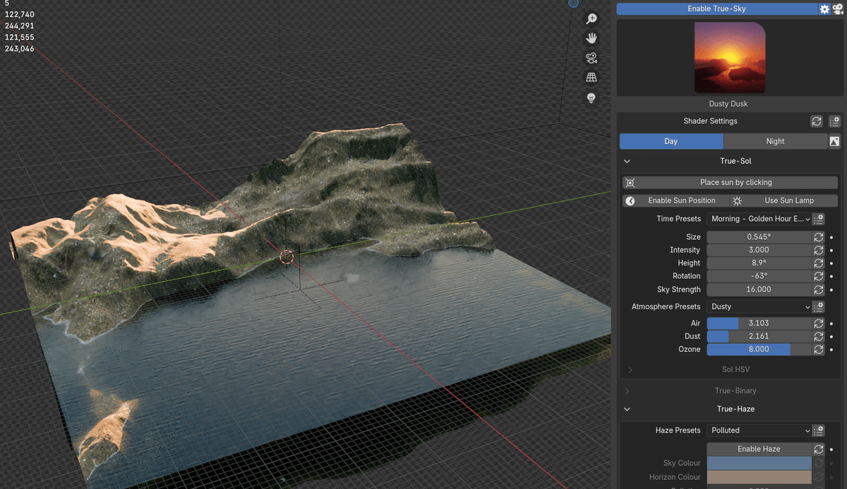 BlenderのTrueTerrainを使った地形作成｜YOKO