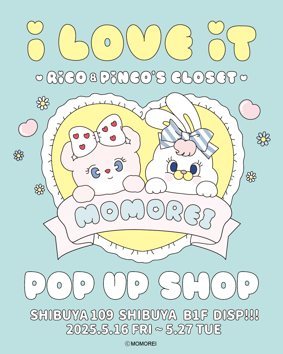 韓国発の人気キャラクターMOMOREI が 日本上陸！！初のPOPUP SHOPをSHIBUYA109渋谷店 B1F DISP!!! で開催｜YOUTH TIME JAPAN project