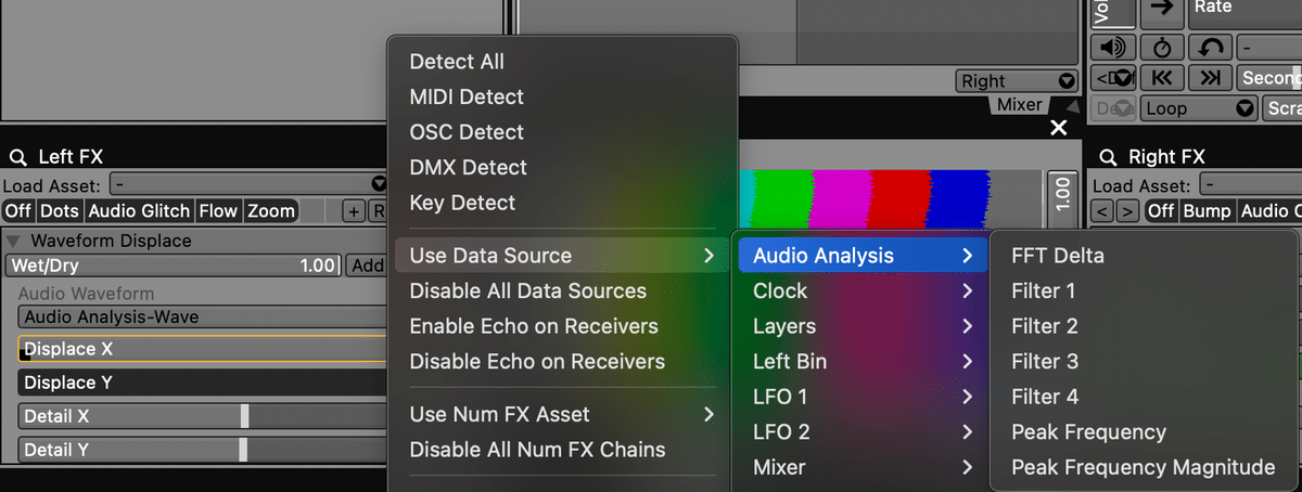 【VDMX6】音とVJ映像を同期！オーディオリアクティブなエフェクト演出の作り方｜uno