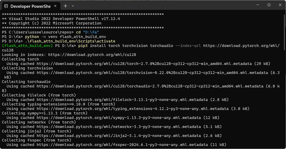 How to build whl of flash-attention for Windows (※Uploaded whl for Python 3.11-3.13)｜GJL