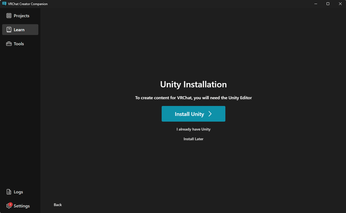 VRChat world制作挑戦記001 - VCCとUnity hub インストール編｜mistychas