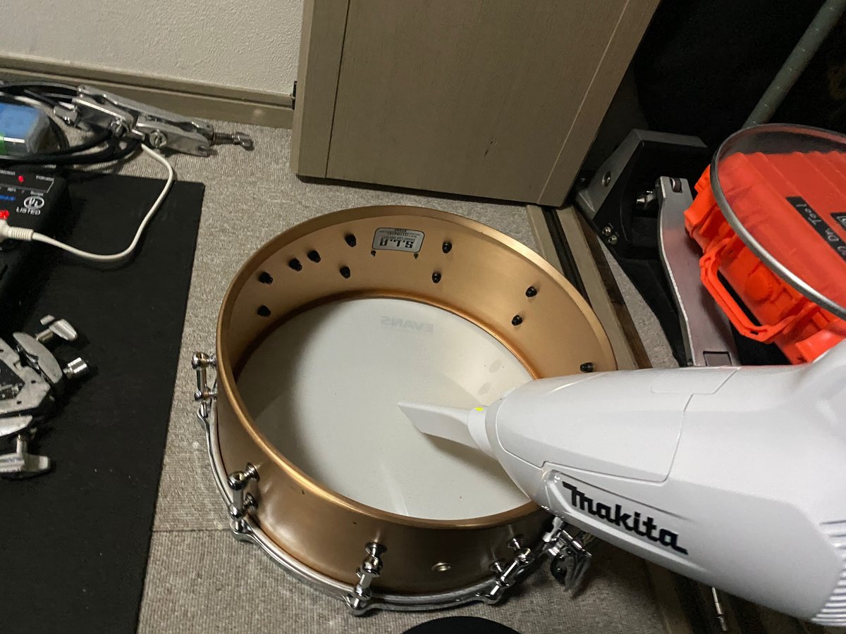 スネアのメンテもしたし、｜hikodrums
