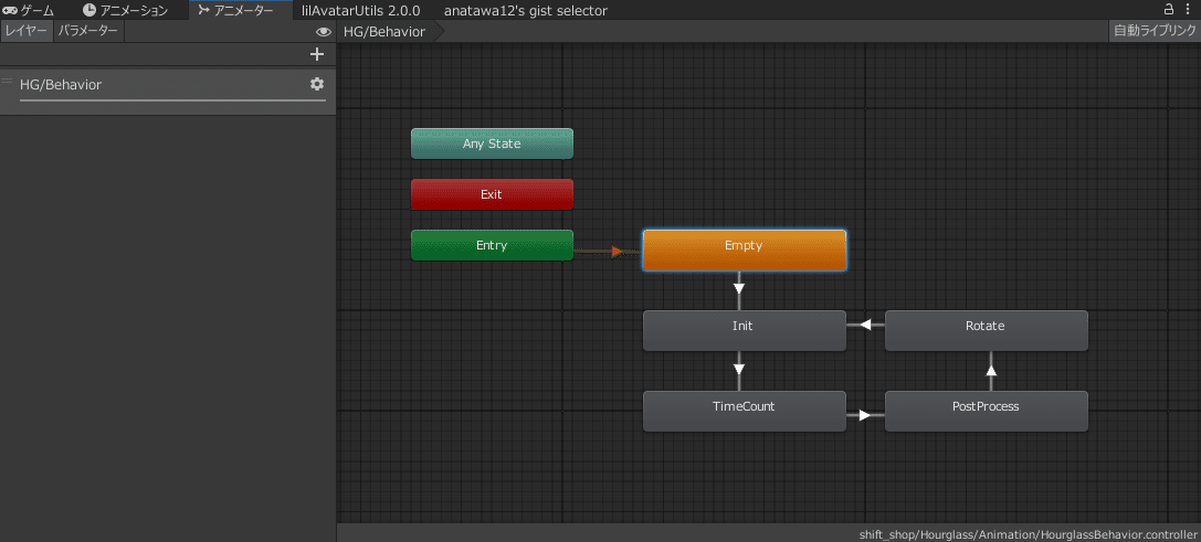 VRChat想定 Unity Animator解説｜shift