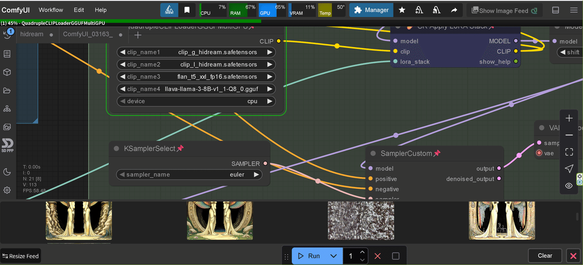 Base of HiDream-I1-Full GGUF with LoRA Loader＆Fixed LoRA Stacker VerⅡ｜GJL