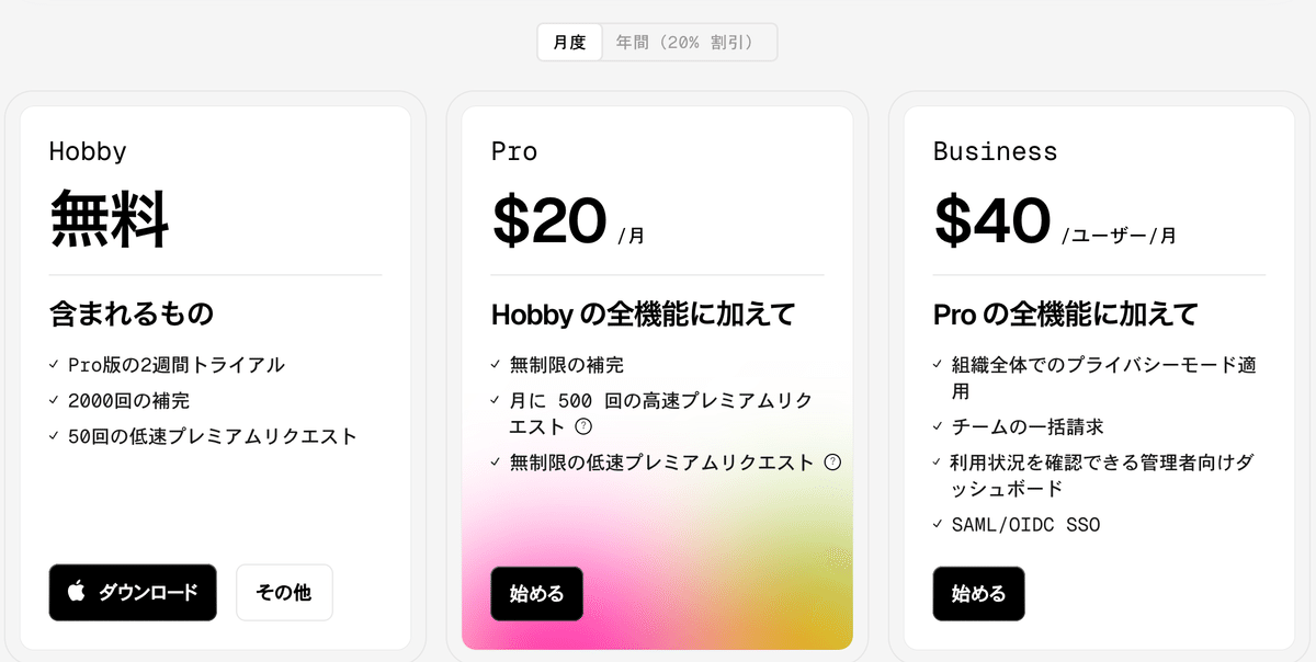 Cursor ・ Github Copilot ・ Windsurf ・ Cline の料金プランまとめ｜npaka