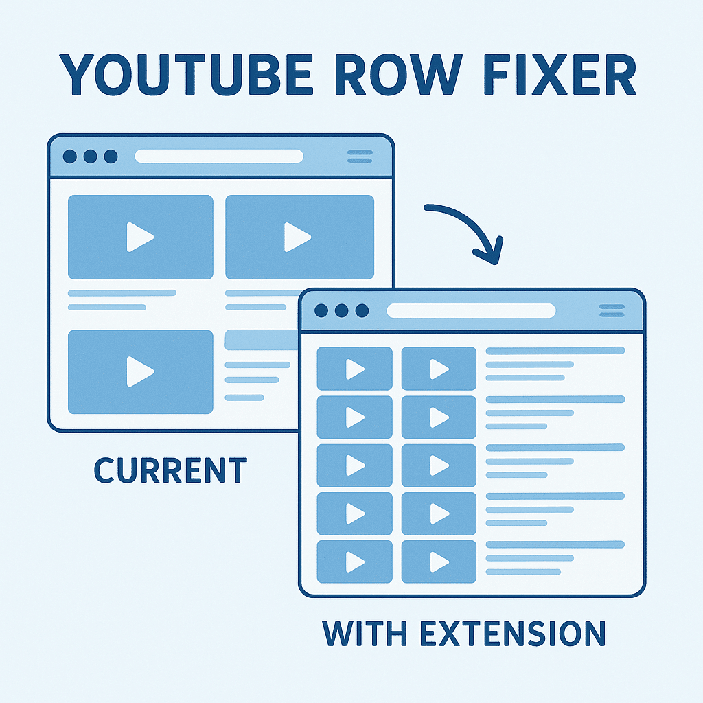 YouTubeで一画面でより多く動画を表示させたい！Chrome拡張「YouTube Row Fixer」で一覧性をアップ！｜デジらく／AI ...